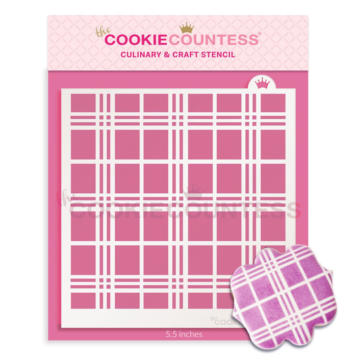 Plaid Cookie Stencil for Lumberjack, Hipster, Woodsy Weddings — The ...