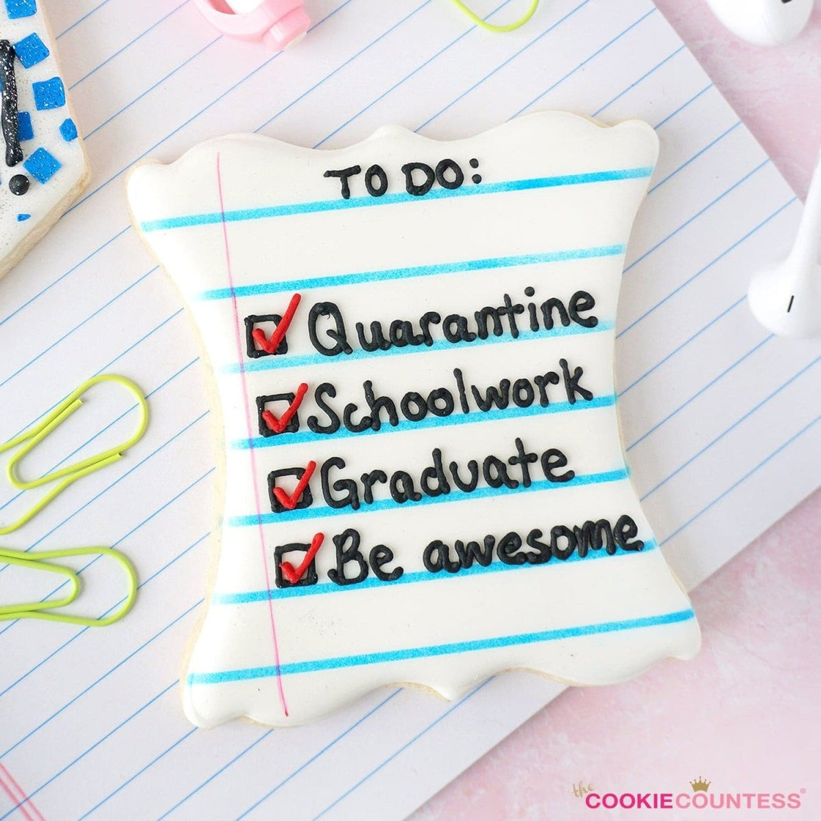 Notebook Stripe Stencil for Cookies, Cakes - Made in the USA, Food Safe ...