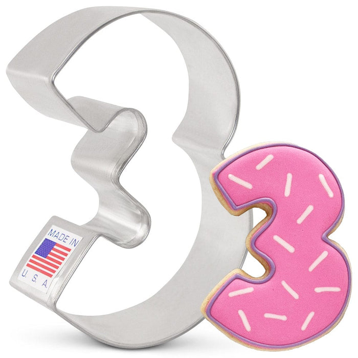 Number 3 Cookie Cutter 3 1/4" — The Cookie Countess