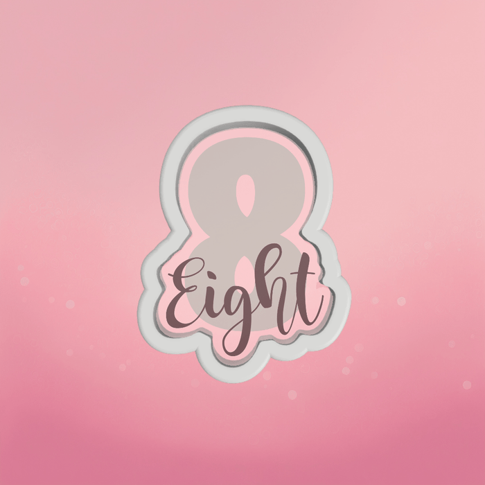 Number and Script Eight Cookie Cutter — The Cookie Countess