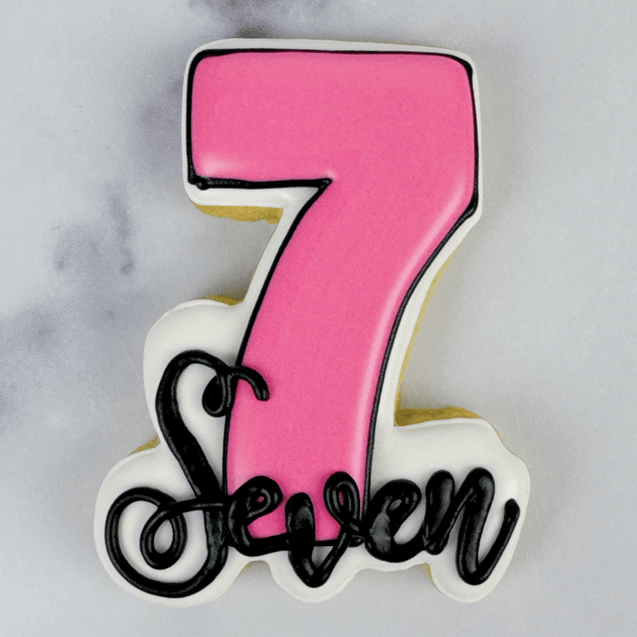Number and Script Seven Cookie Cutter — The Cookie Countess