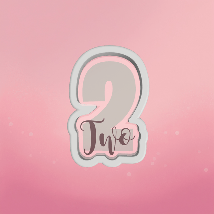Number and Script Two Cookie Cutter — The Cookie Countess