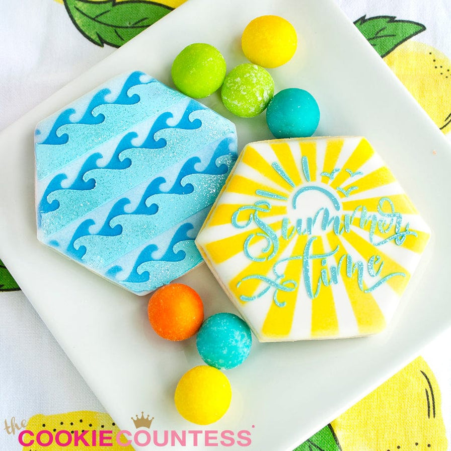 Waves Cookie Stencil for Mermaid, Beach Parties - Made in USA — The ...