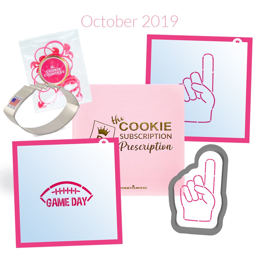 October 2019 Cookie Subscription Prescription Box- Football/ game day ...