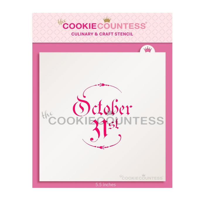 October 31st Halloween Stencil — The Cookie Countess