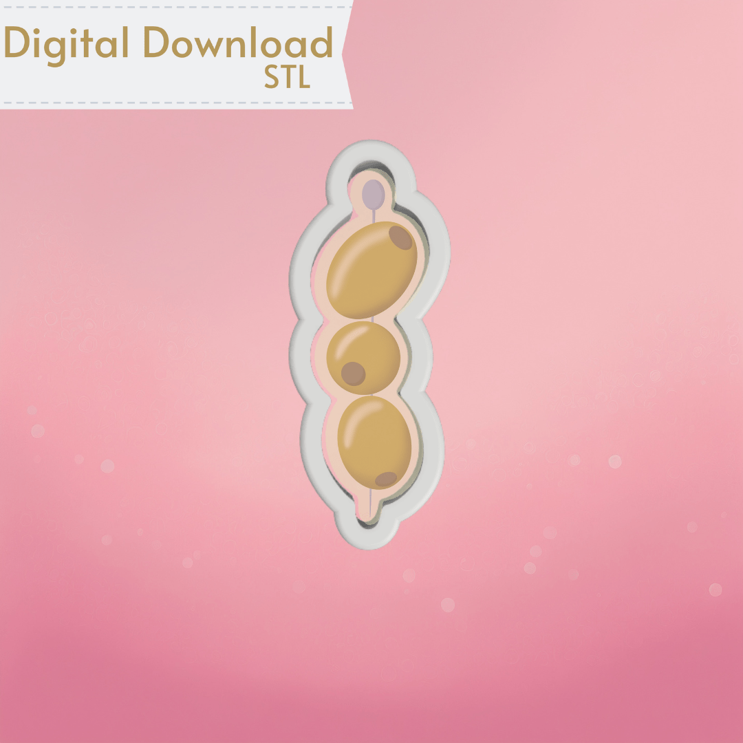 Olives Stick Cookie Cutter STL — The Cookie Countess