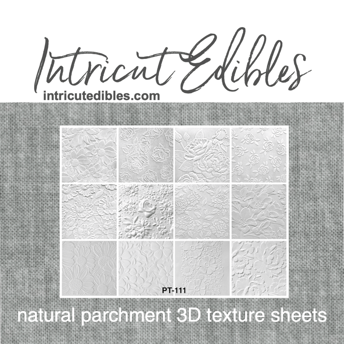 Parchment Texture Sheets - Floral Combo Set of 12 Sheets — The Cookie ...