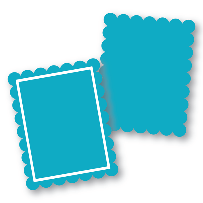 Rectangle Scallop Backer and Capsules - pack of 25 — The Cookie Countess