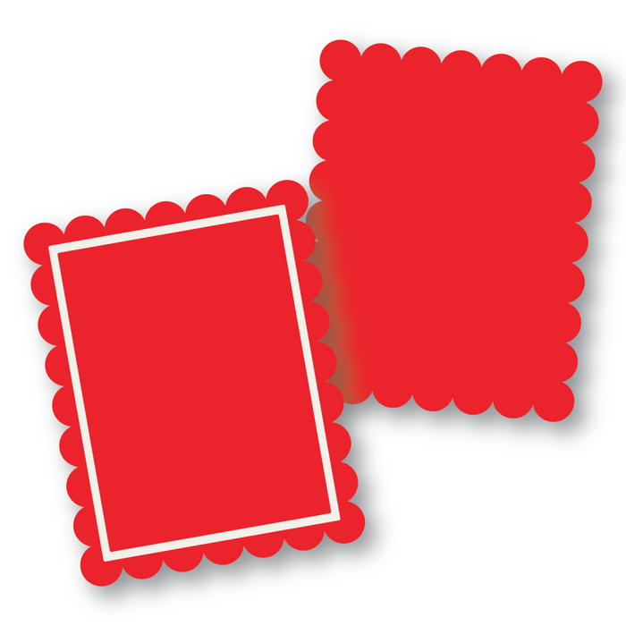 Rectangle Scallop Backer and Capsules - pack of 25 — The Cookie Countess