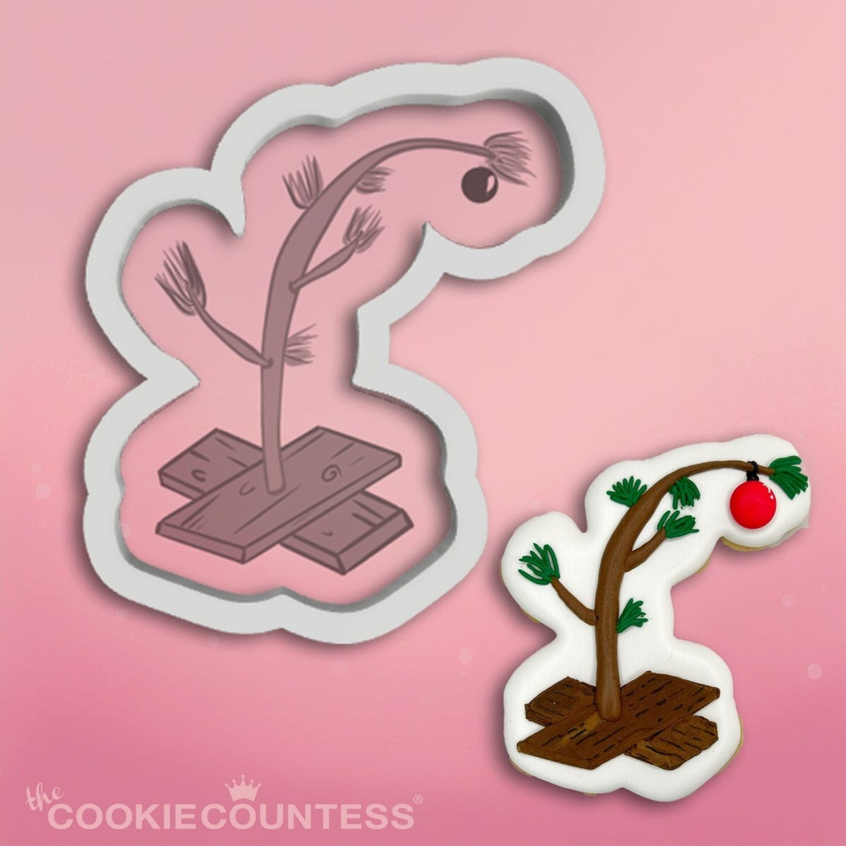 Sad Tree Cookie Cutter — The Cookie Countess