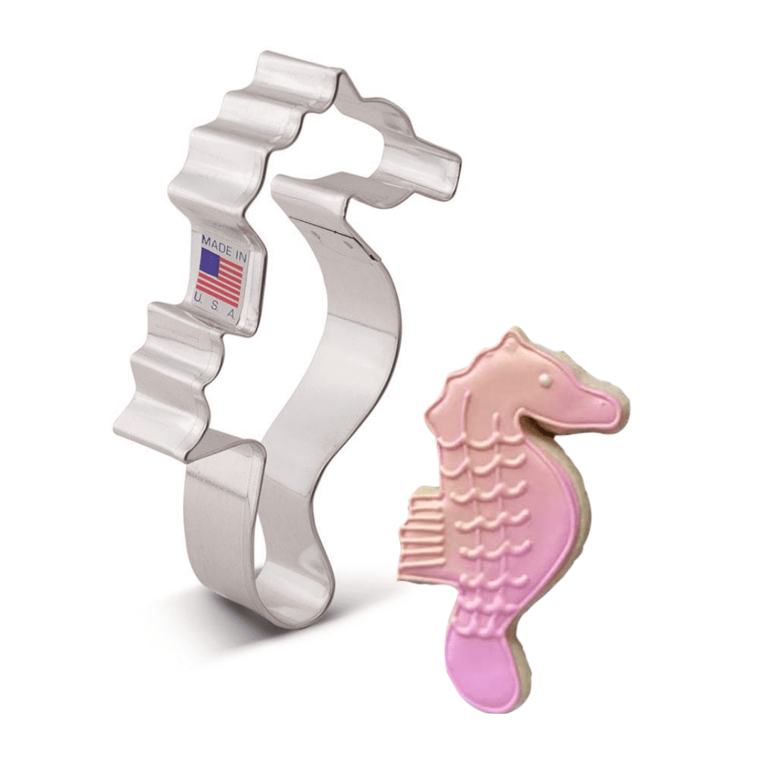 Seahorse Cookie Cutter 4 3/4" — The Cookie Countess