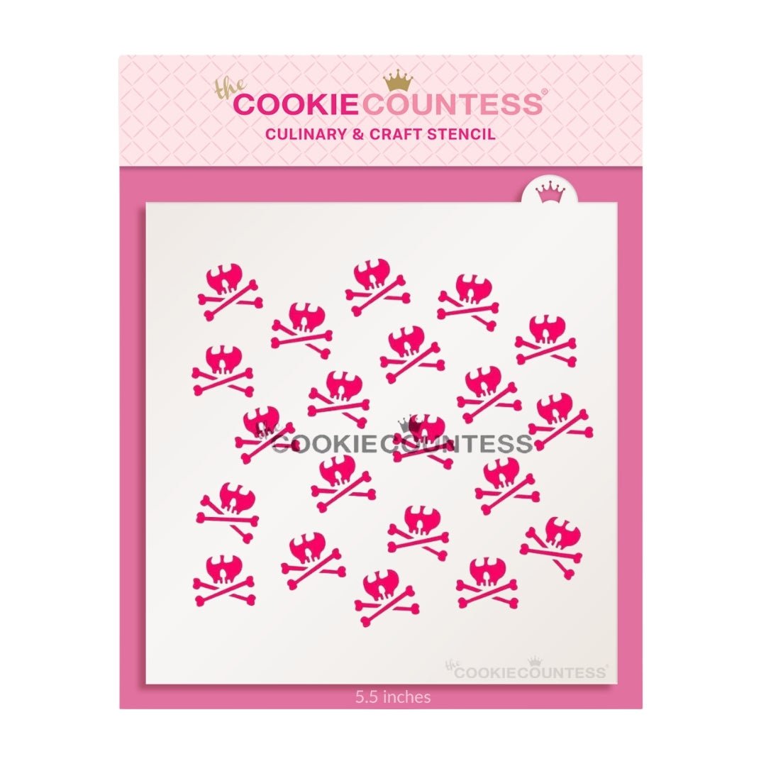 Skulls Cookie and Cake Stencil - Made in America, Food Safe — The ...