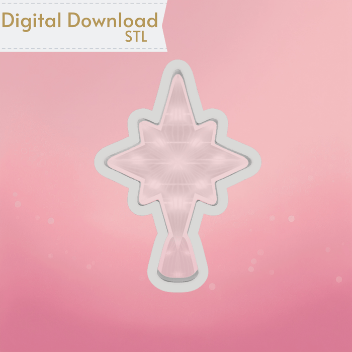 Star Tree Topper Cookie Cutter STL — The Cookie Countess