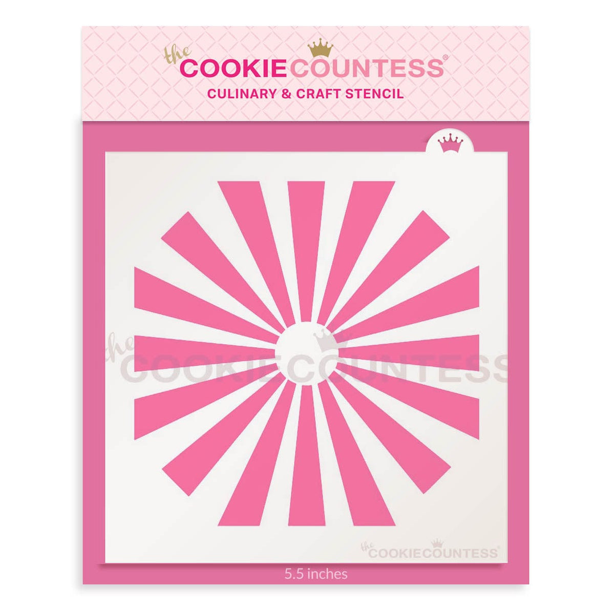 Sunburst Stencil — The Cookie Countess