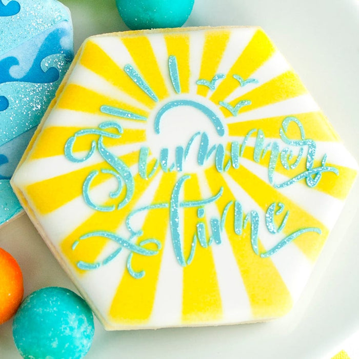 Sunburst Stencil — The Cookie Countess