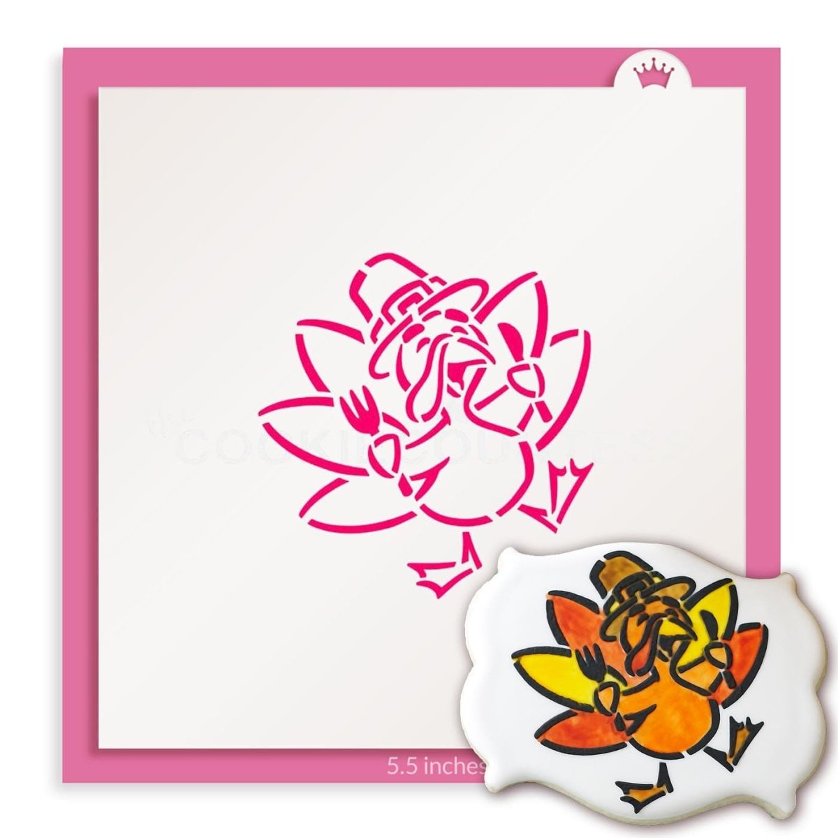Thanksgiving Turkey PYO Cookie Stencil - A Best Seller! — The Cookie ...