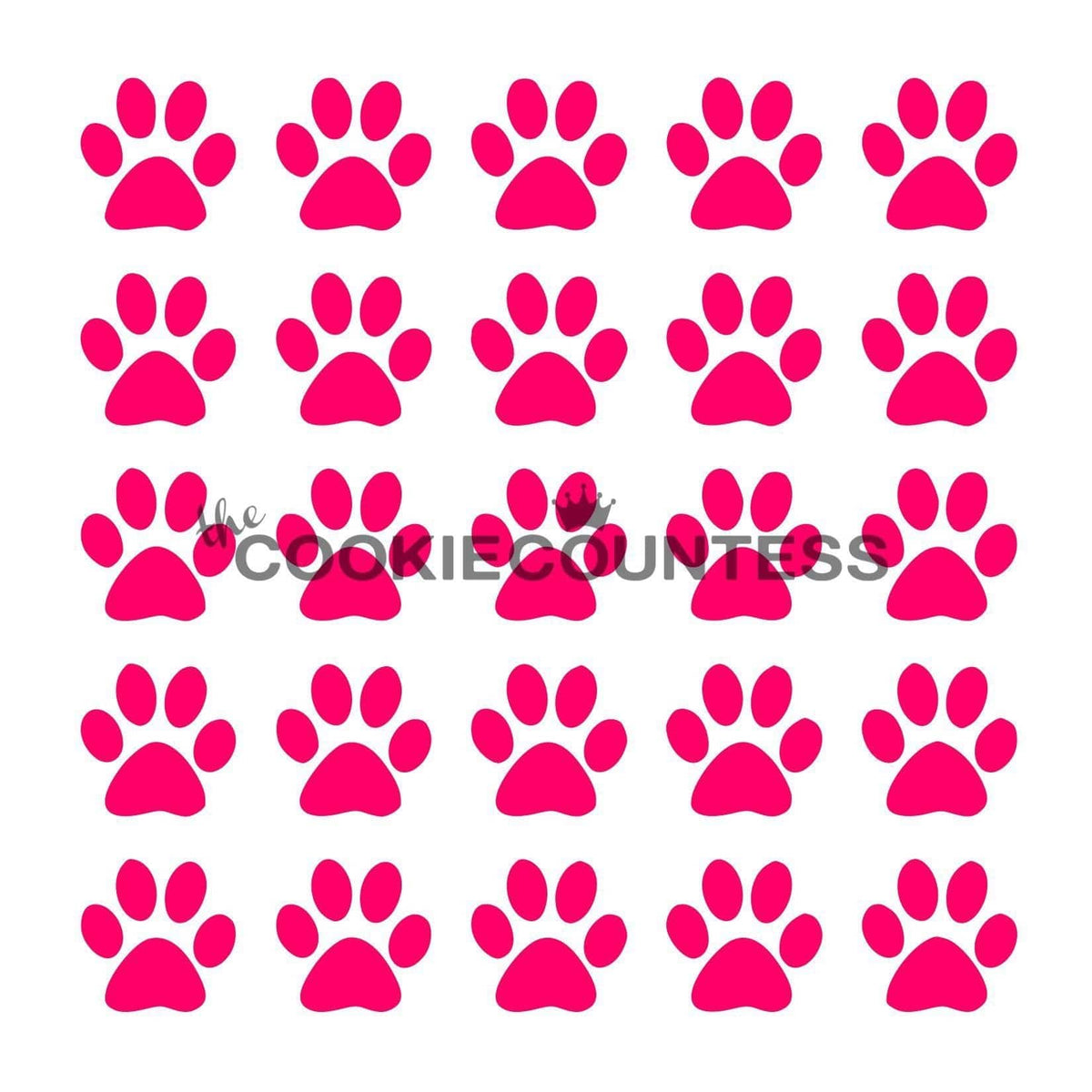 Cat Paw Print Stencil
