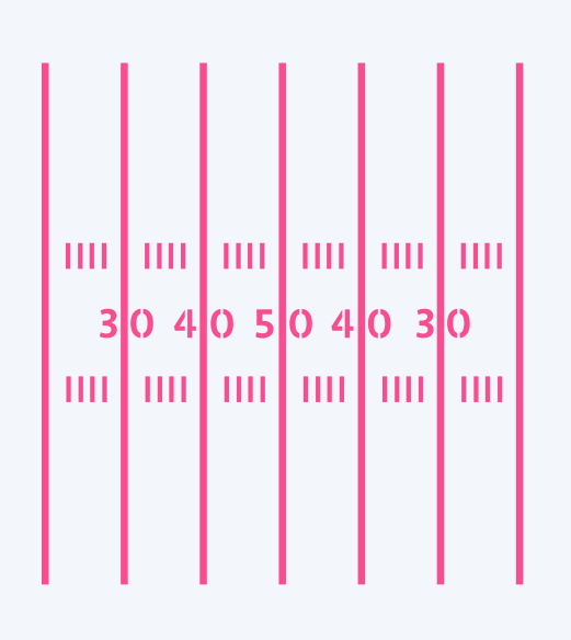 Football Field Number Stencils