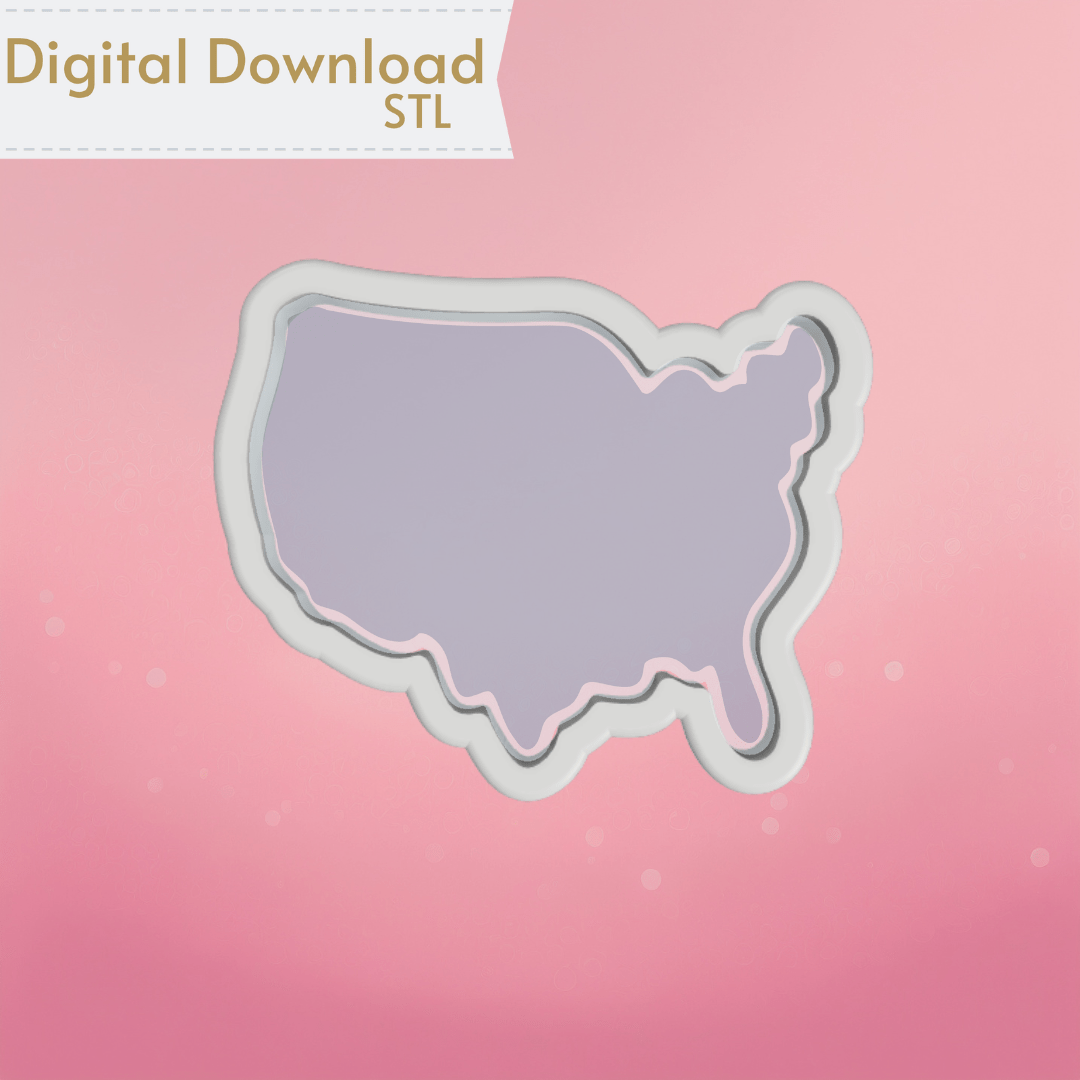 USA Map Cookie Cutter STL — The Cookie Countess
