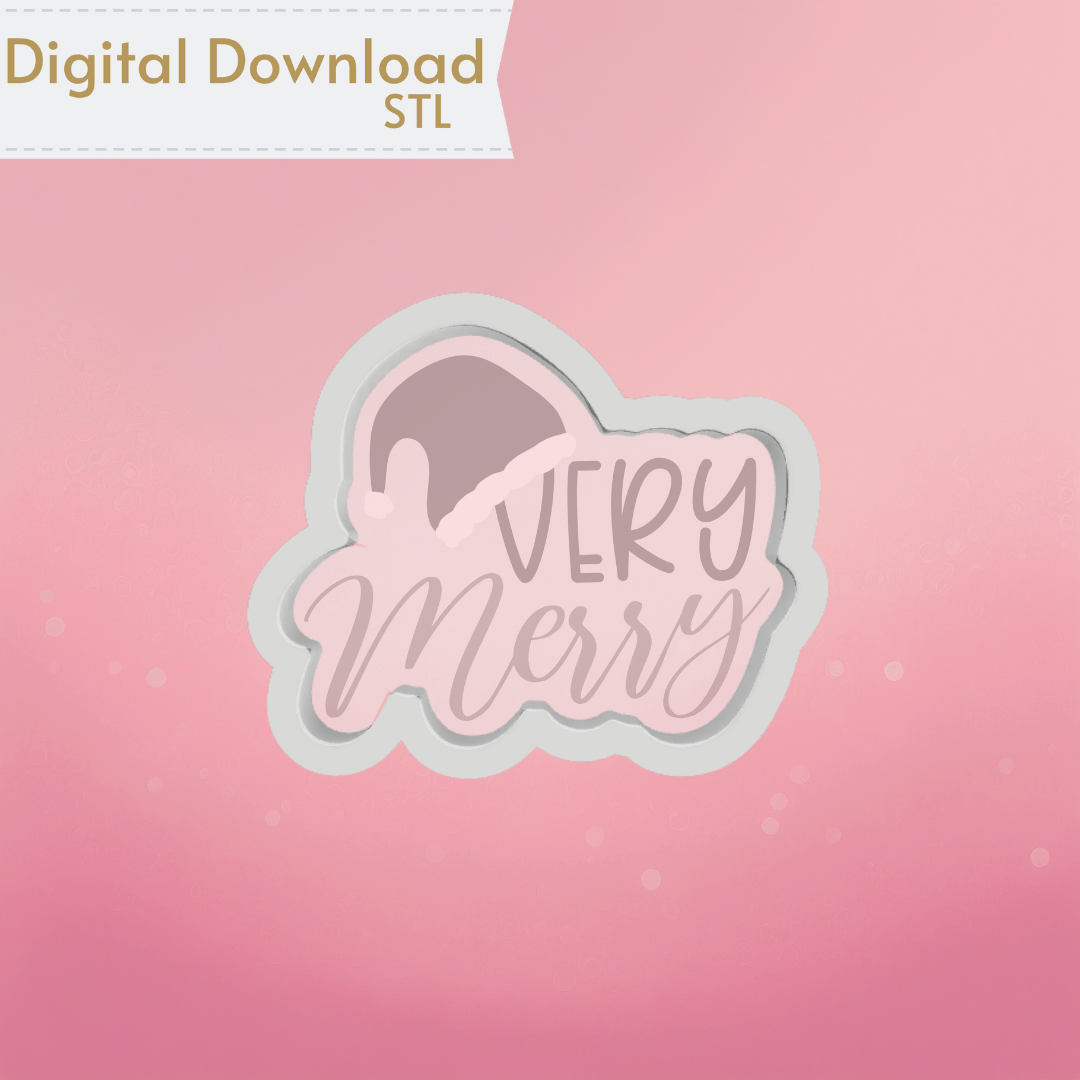 Very Merry Cookie Cutter STL — The Cookie Countess