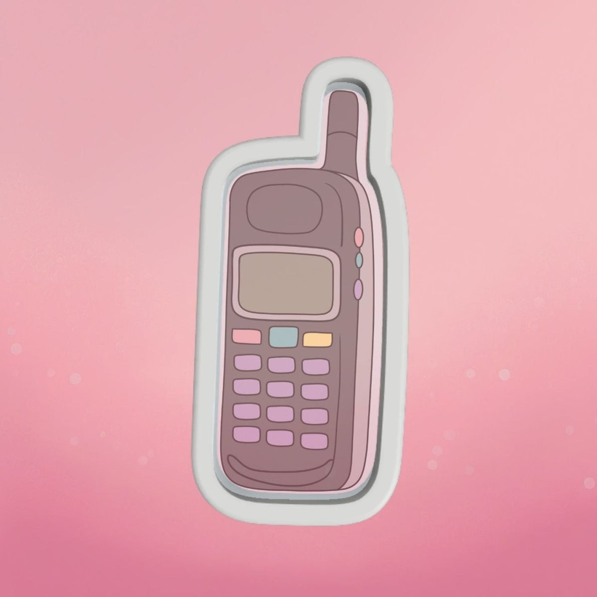 Vintage Cell Phone Cookie Cutter — The Cookie Countess