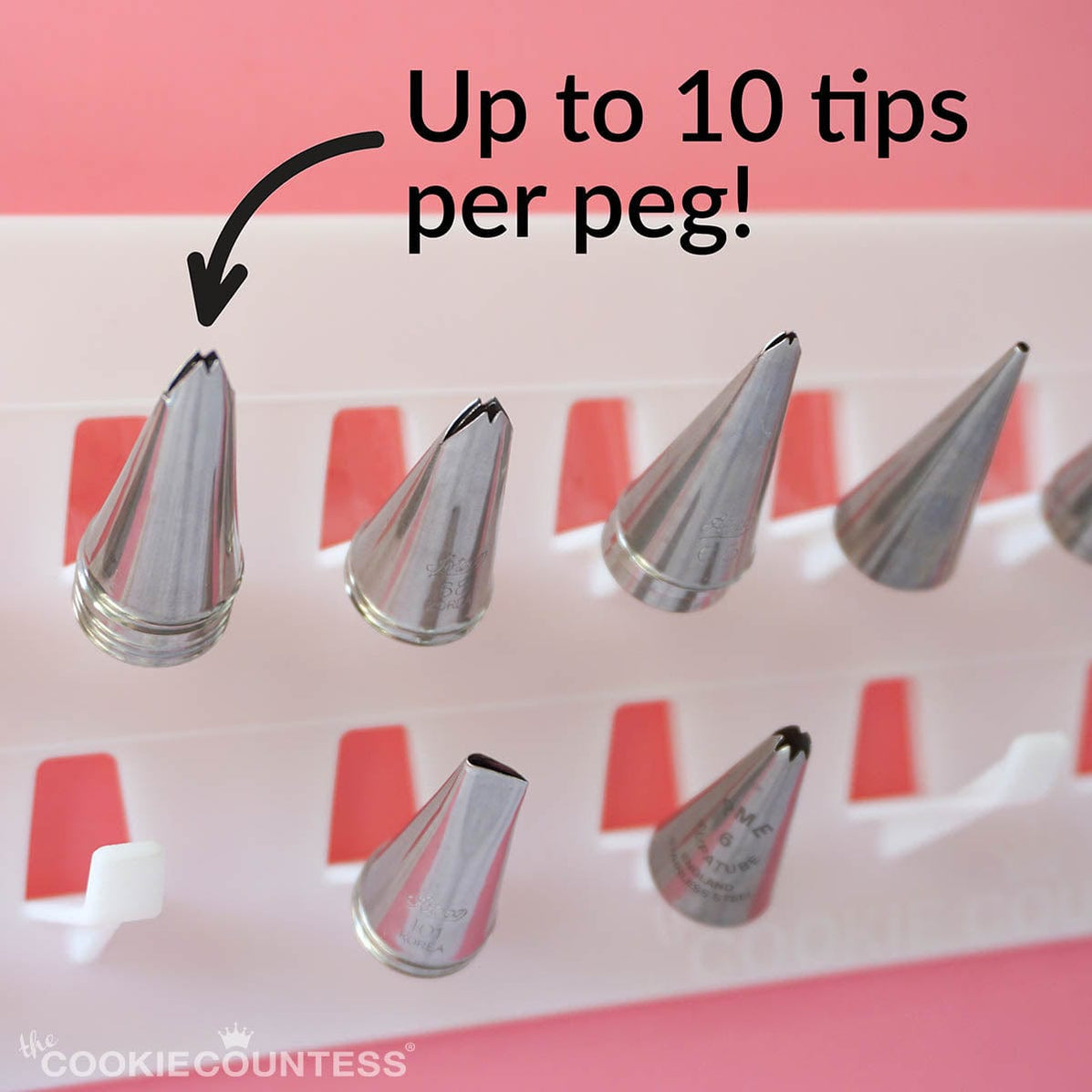 Wall Mounted Piping Tip Holder Organizer — The Cookie Countess