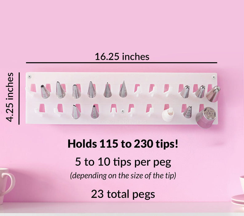 Wall Mounted Piping Tip Holder Organizer — The Cookie Countess