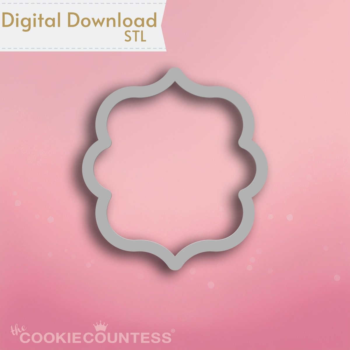 Warwick Plaque Cookie Cutter STL — The Cookie Countess