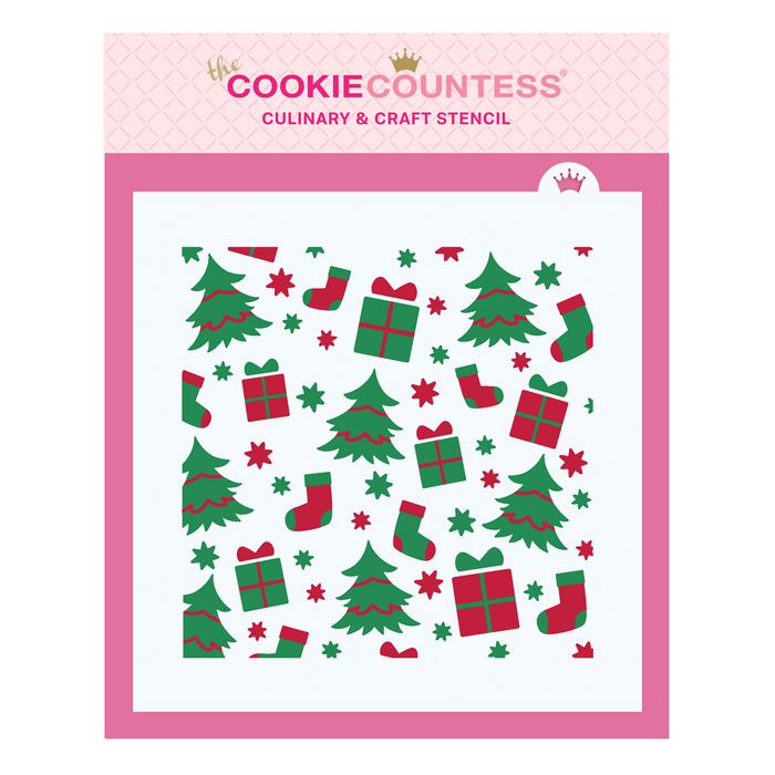 Winter Pattern 2 Pc Stencil set — The Cookie Countess