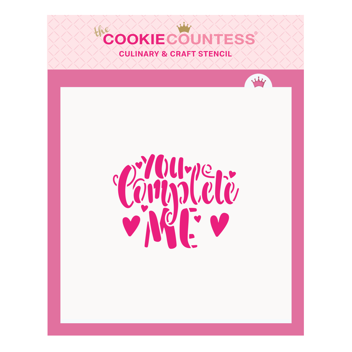 You Complete Me Stencil and Cutter — The Cookie Countess