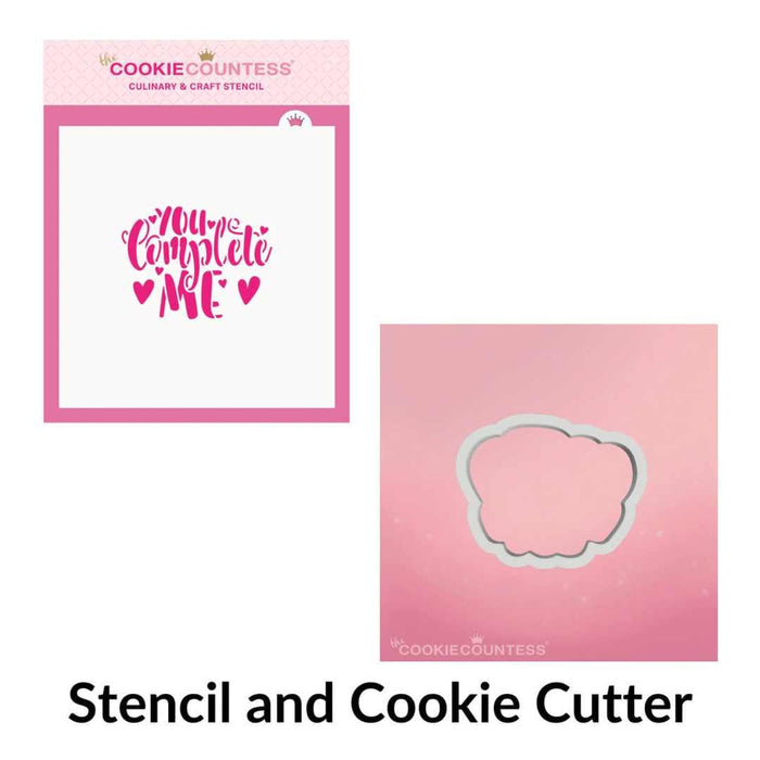 You Complete Me Stencil and Cutter — The Cookie Countess