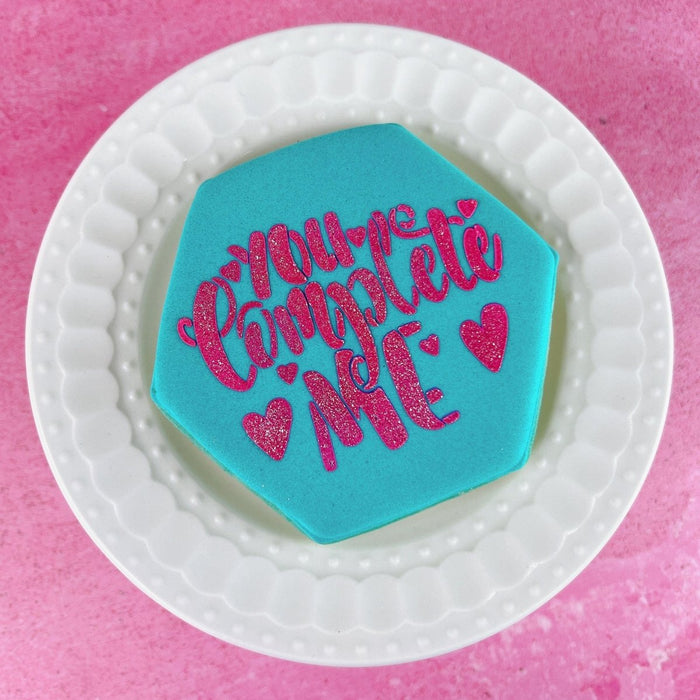 You Complete Me Stencil and Cutter — The Cookie Countess