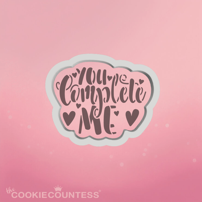 You Complete Me Stencil and Cutter — The Cookie Countess