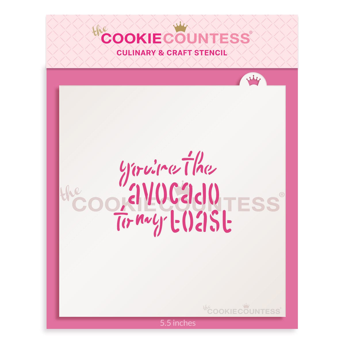 You're the Avocado to my Toast Stencil — The Cookie Countess
